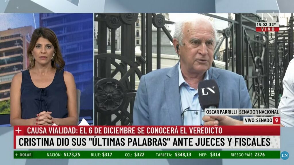 Oscar Parrilli se cruzó con periodista de La Nación + en plena ...